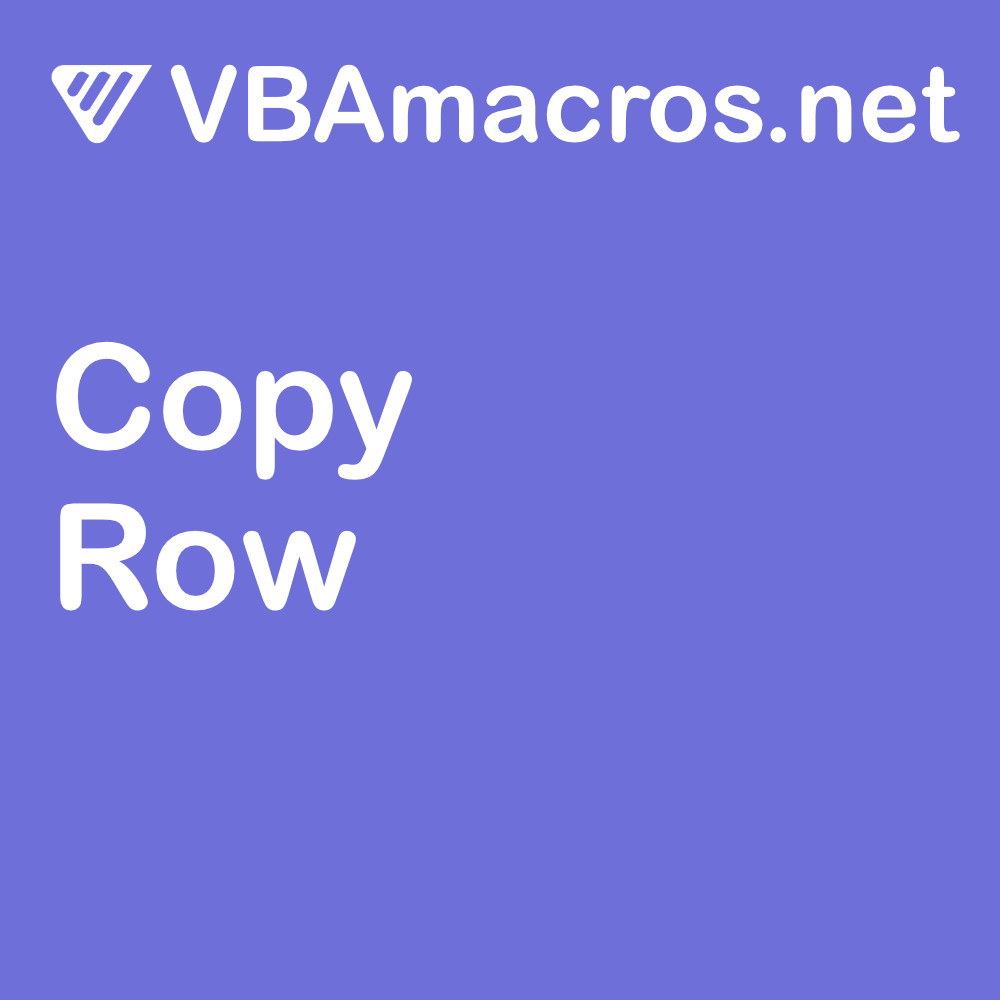 Excel Copy Row VBAmacros