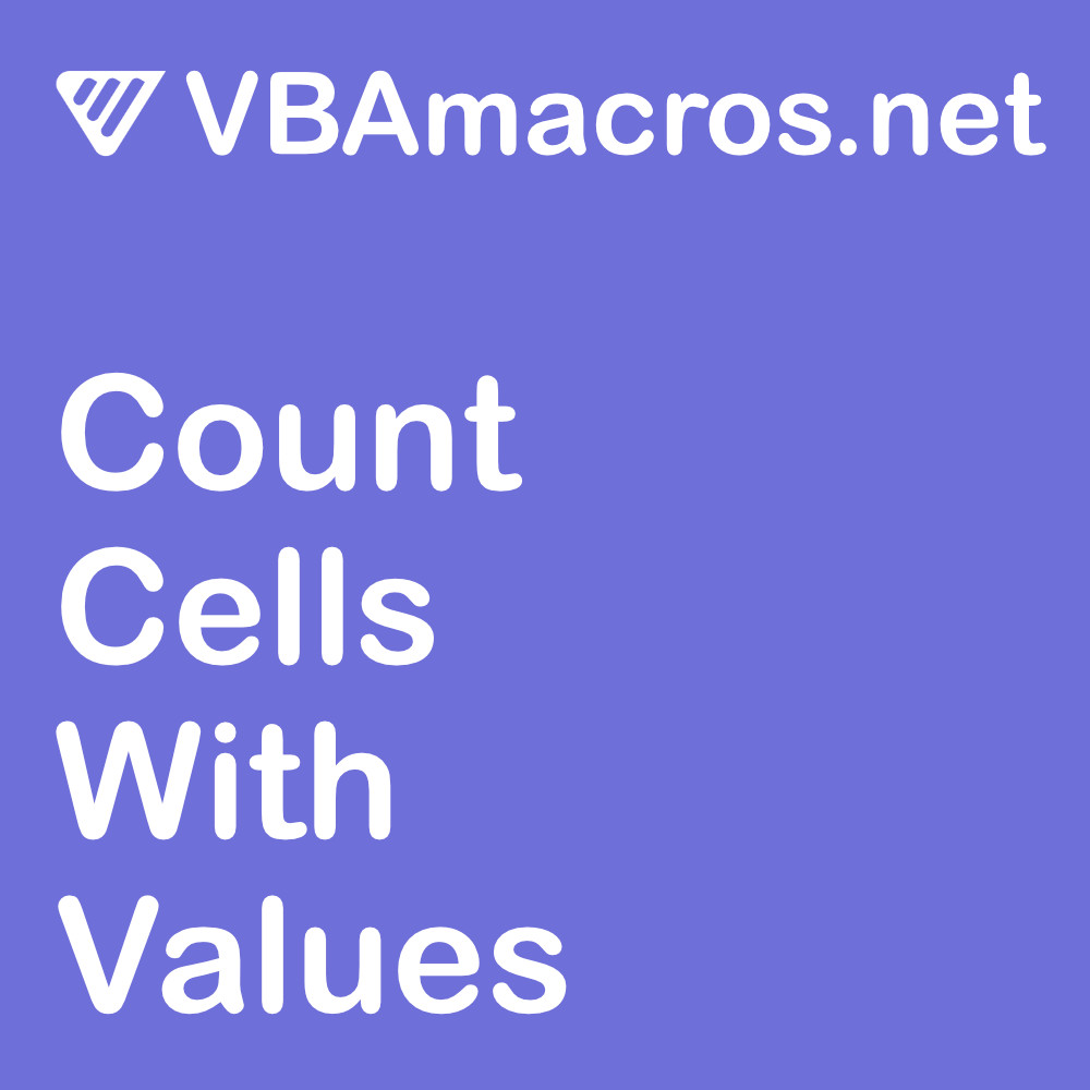 Excel Count Cells With Values VBAmacros